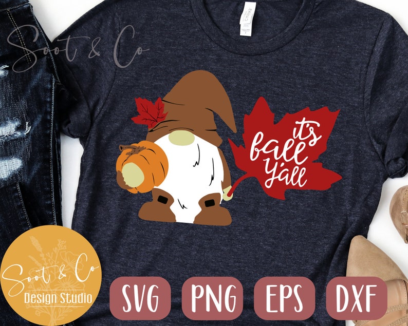 Fall Gnome Svg Fall Svg It's Fall Y'all Gnome - Etsy