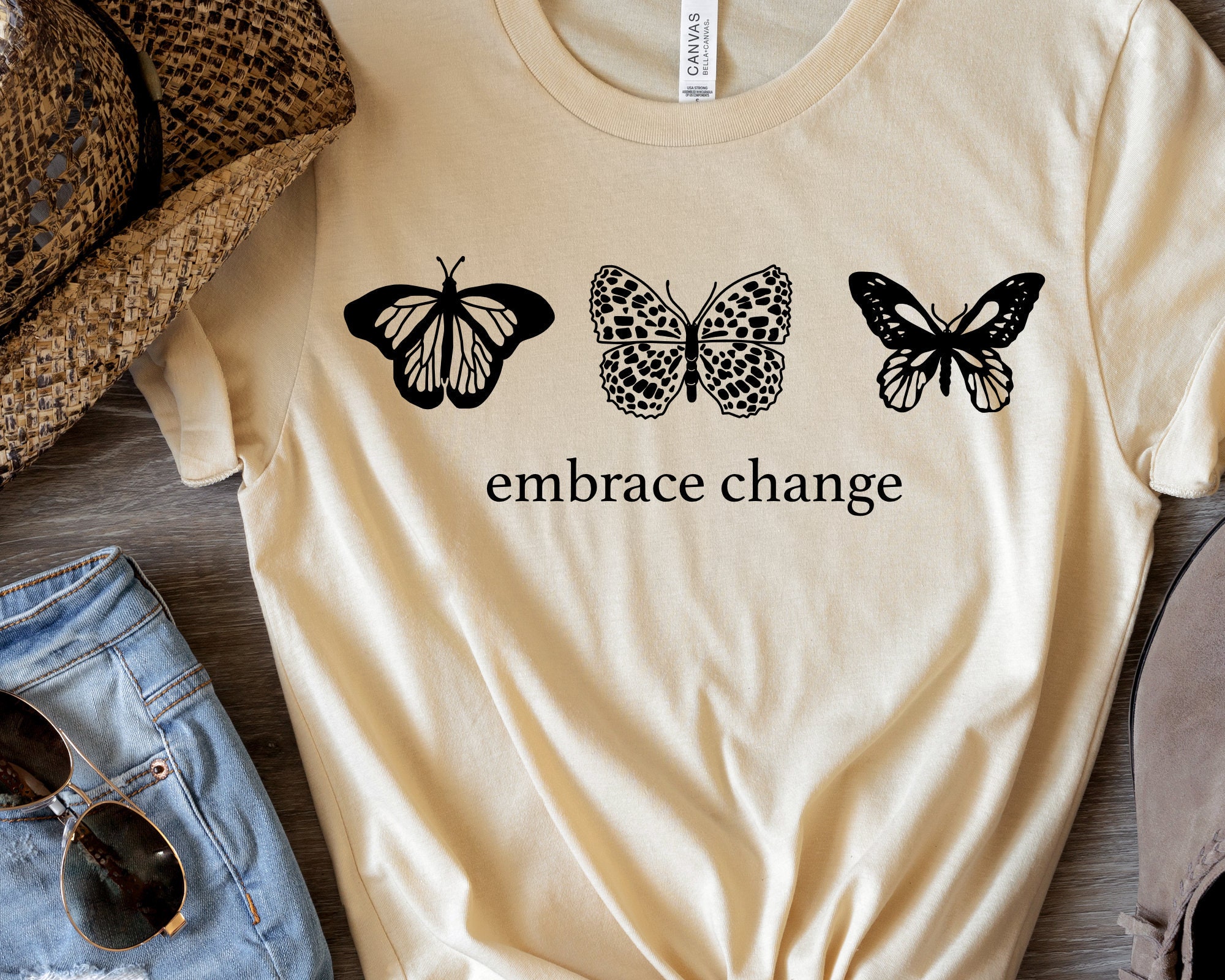 Butterfly SVG Design - Embrace Change SVG File for Cricut - Boho ...