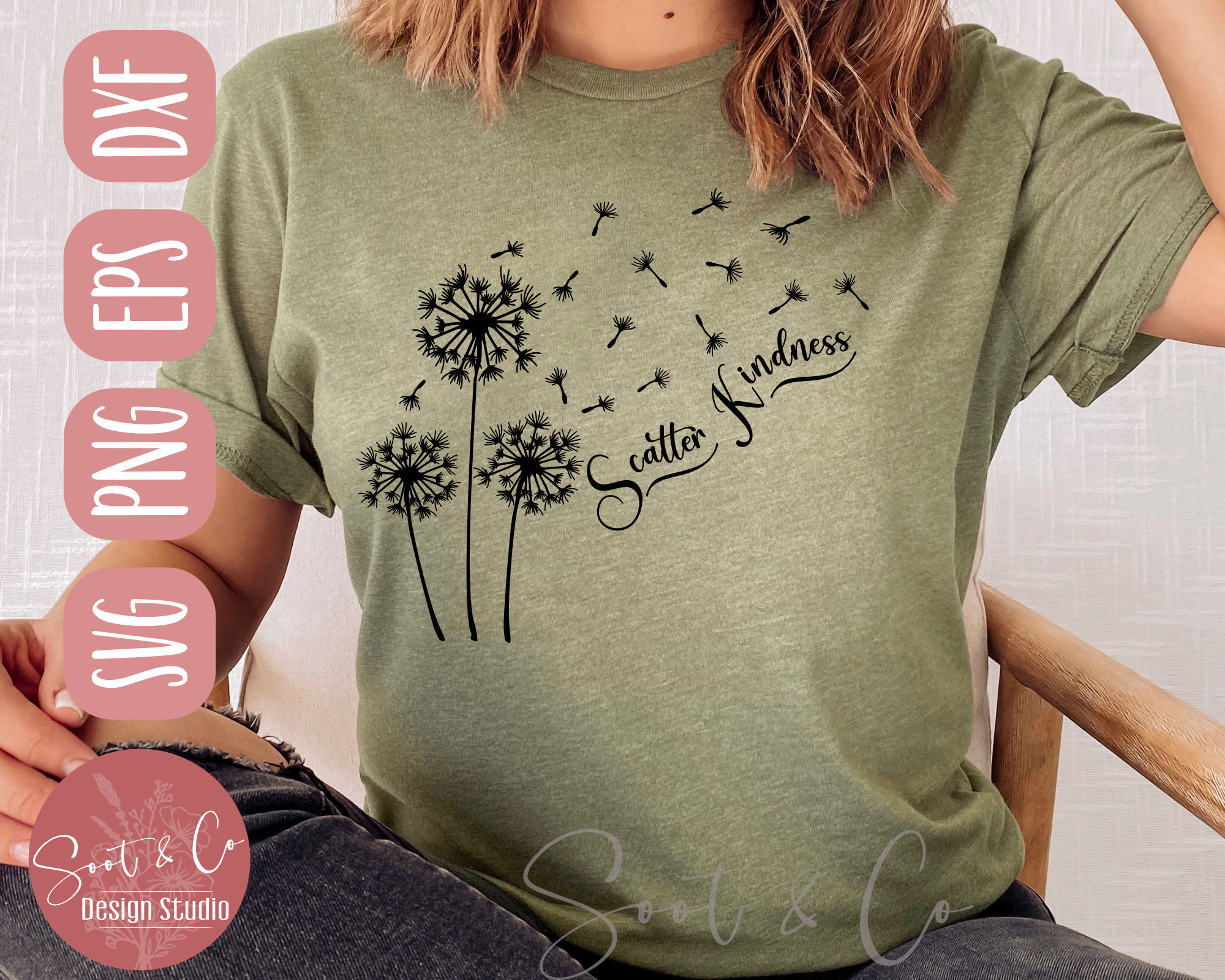 Scatter Kindness Dandelion Svg Flower Svg Floral Svg - Etsy