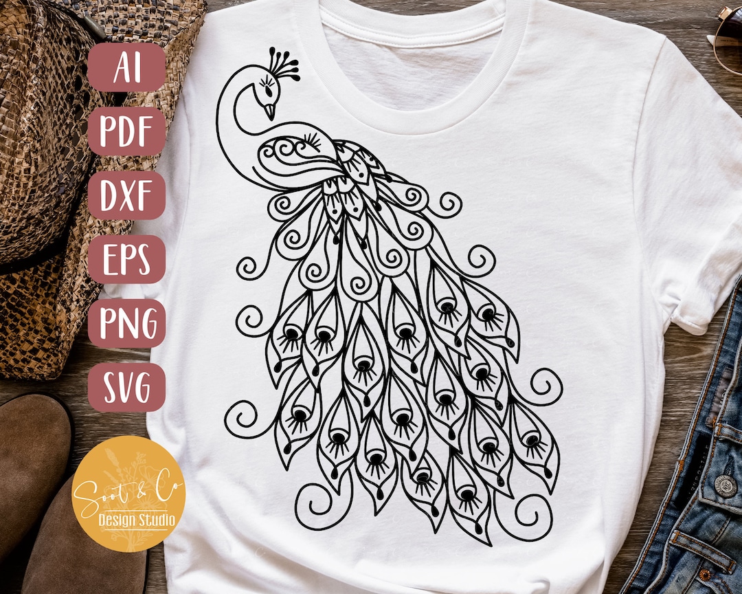 Peacock SVG Design - Peacock SVG File for Cricut - Peacock T Shirt ...
