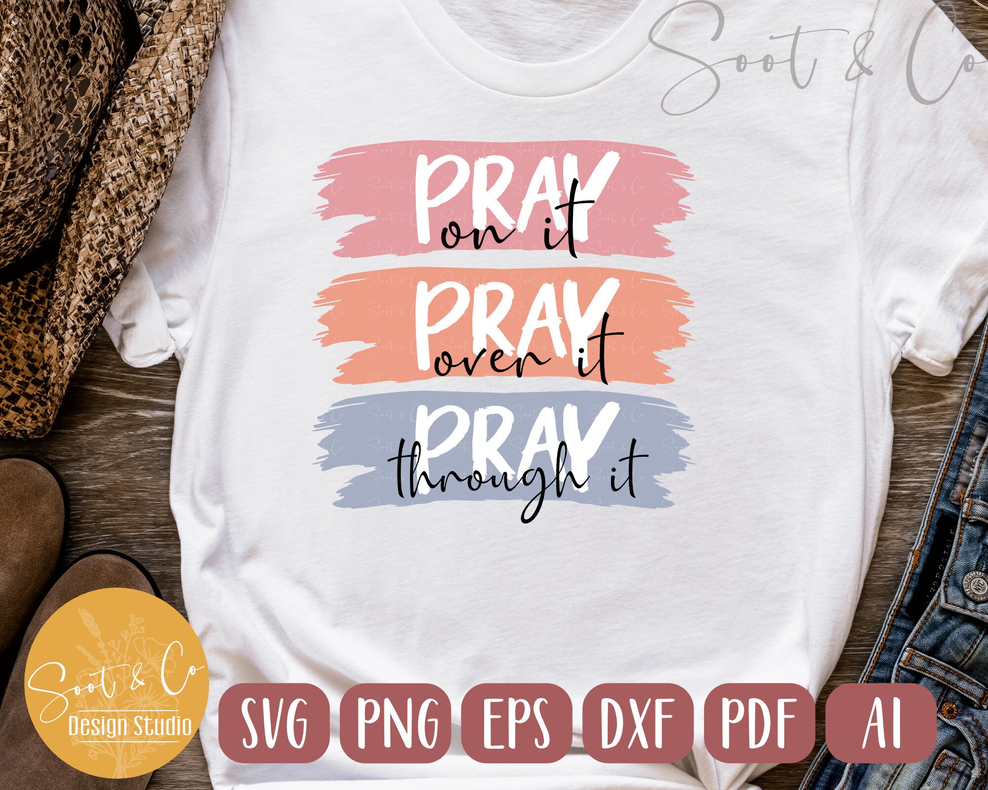 Faith SVG File | Pray Paint Strokes - Christian SVG | Religious File ...