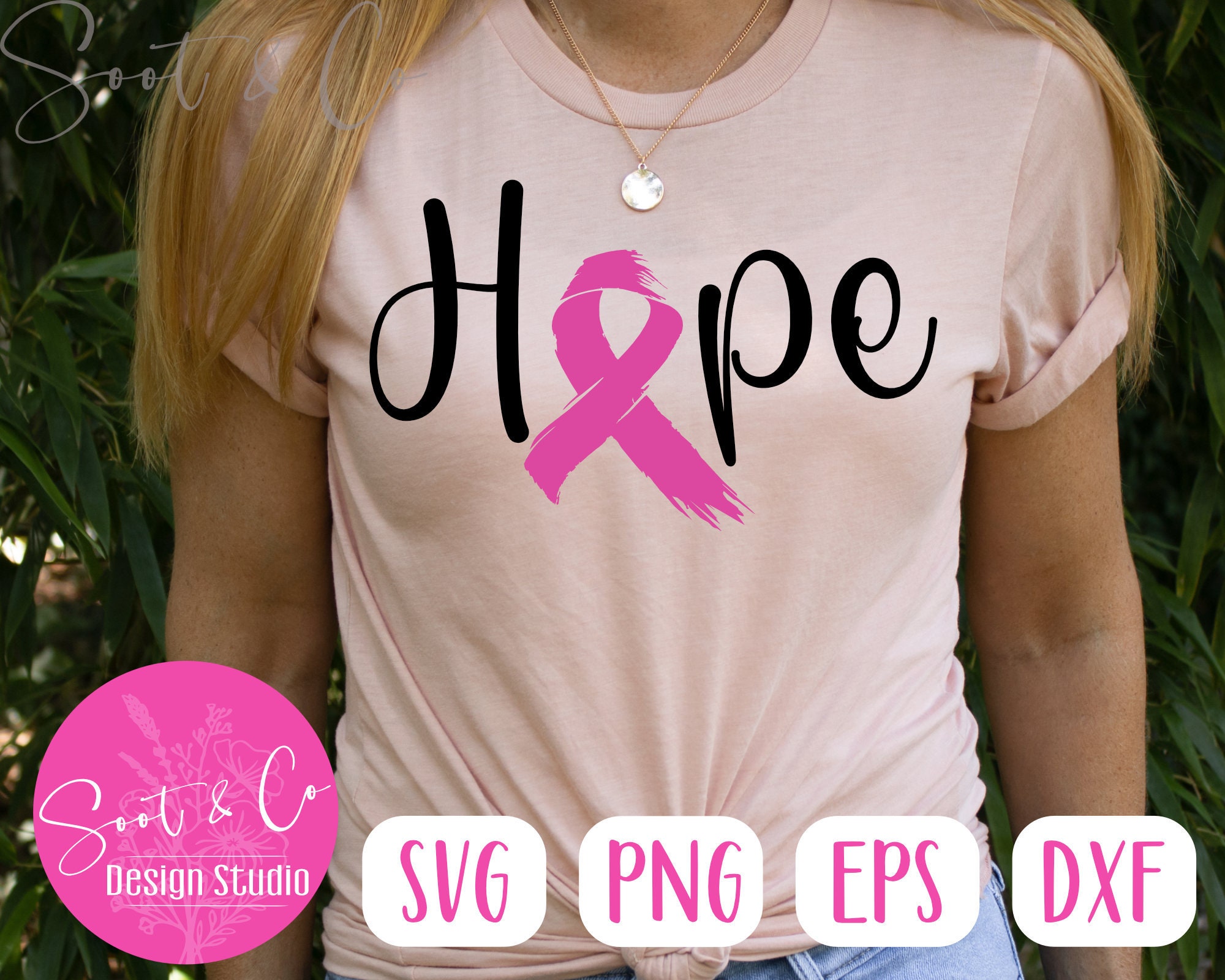 Breast Cancer Ribbon Svg Hope Svg Awareness Shirt Svg Pink - Etsy