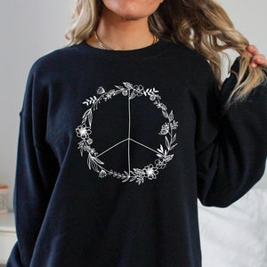 Peace Sign SVG Design Boho SVG File for Cricut Floral Peace Sign Svg ...