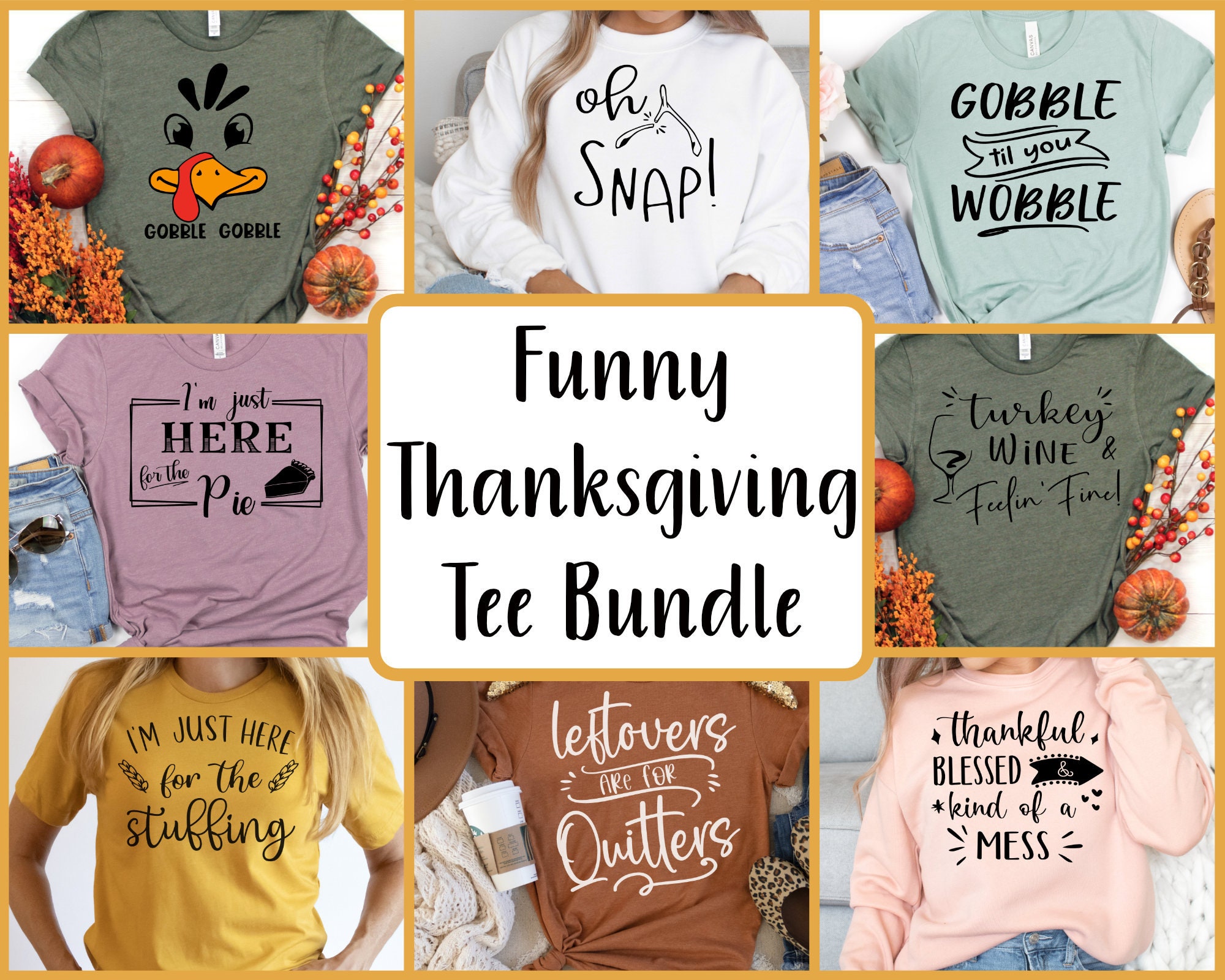Funny Thanksgiving SVG Bundle - Thanksgiving SVG for Cricut - Fall SVG ...