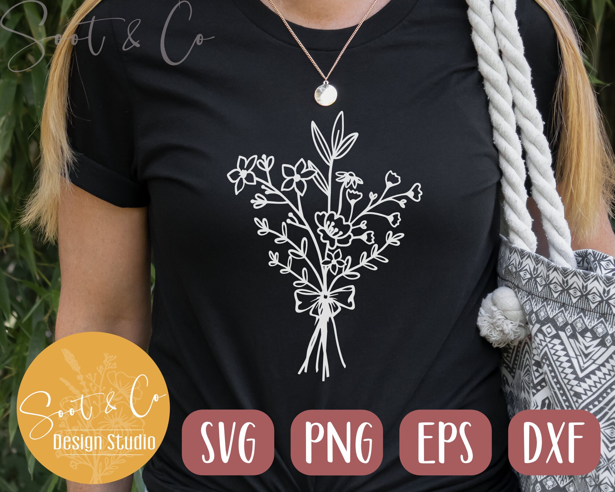 Wildflowers Svg Flower Svg Floral Svg Shirt Line Drawing - Etsy