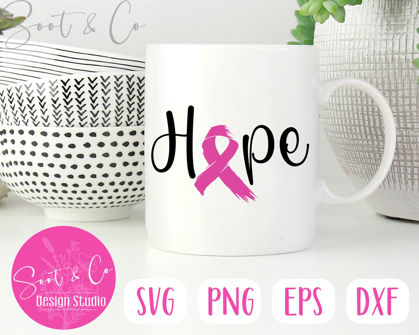 Breast Cancer Ribbon Svg Hope Svg Awareness Shirt Svg Pink - Etsy
