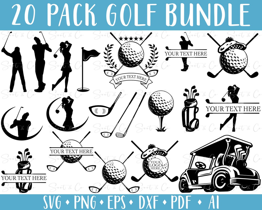 Golf Svg Big Bundle, Golf Monogram, Split Monogram Svg, Golf Club Svg ...