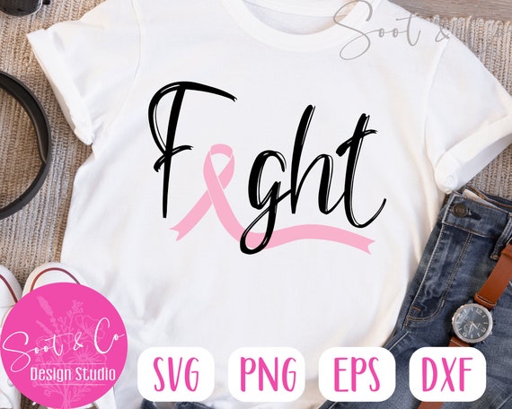 Fight Svg Hope Svg Awareness Shirt Svg Pink Ribbon Svg - Etsy