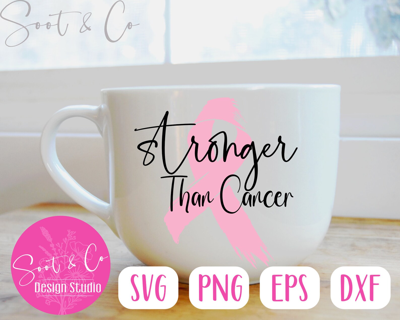 Stronger Than Cancer Svg, Hope Svg, Awareness Shirt Svg, Pink Ribbon ...