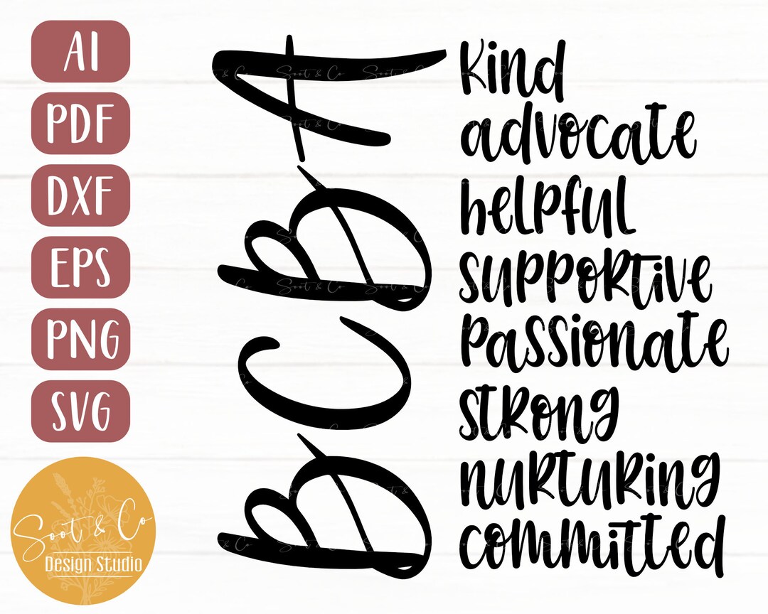 BCBA List SVG Design, Board Certified Behaviour Analyst Svg Design for ...