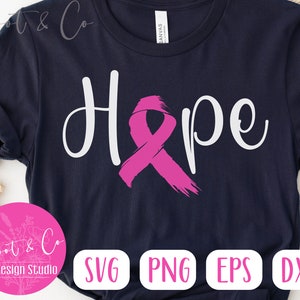 Breast Cancer Ribbon Svg Hope Svg Awareness Shirt Svg Pink - Etsy