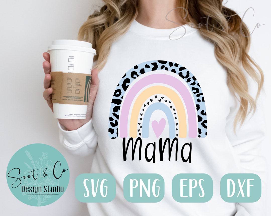 Mama Rainbow SVG Design - Mommy SVG File for Cricut - Mother SVG ...