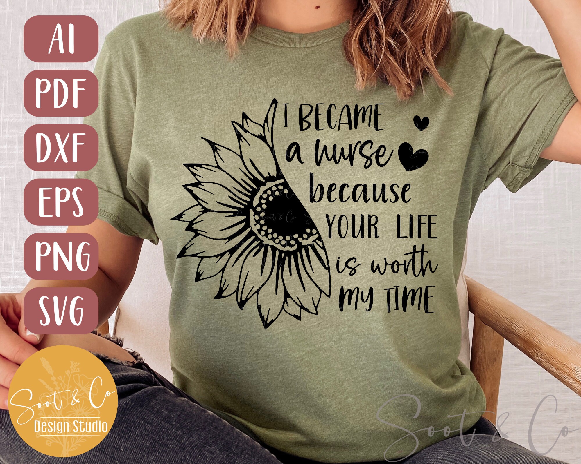 I Became a Nurse SVG, LNP Svg, Nurse Sunflower Shirt Svg, Nurse ...