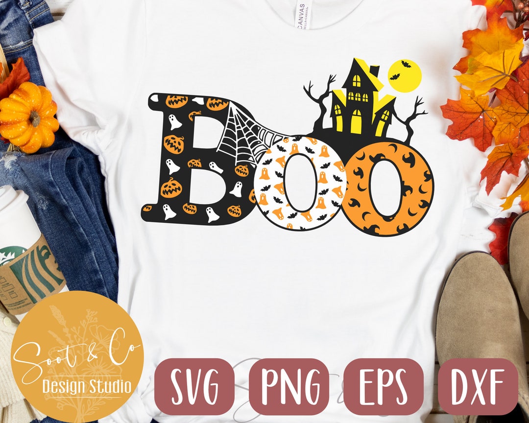 Haunted Halloween House Svg, Boo Svg, Halloween Svg, SVG,PNG, EPS, Dxf ...