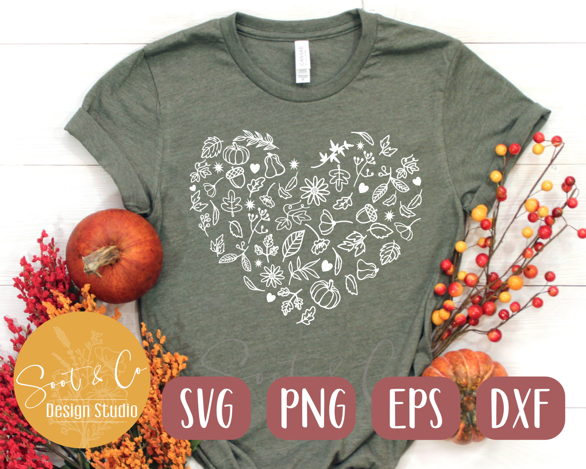 Autumn Heart Svg Fall Svg SVGPNG EPS Dxf Download - Etsy