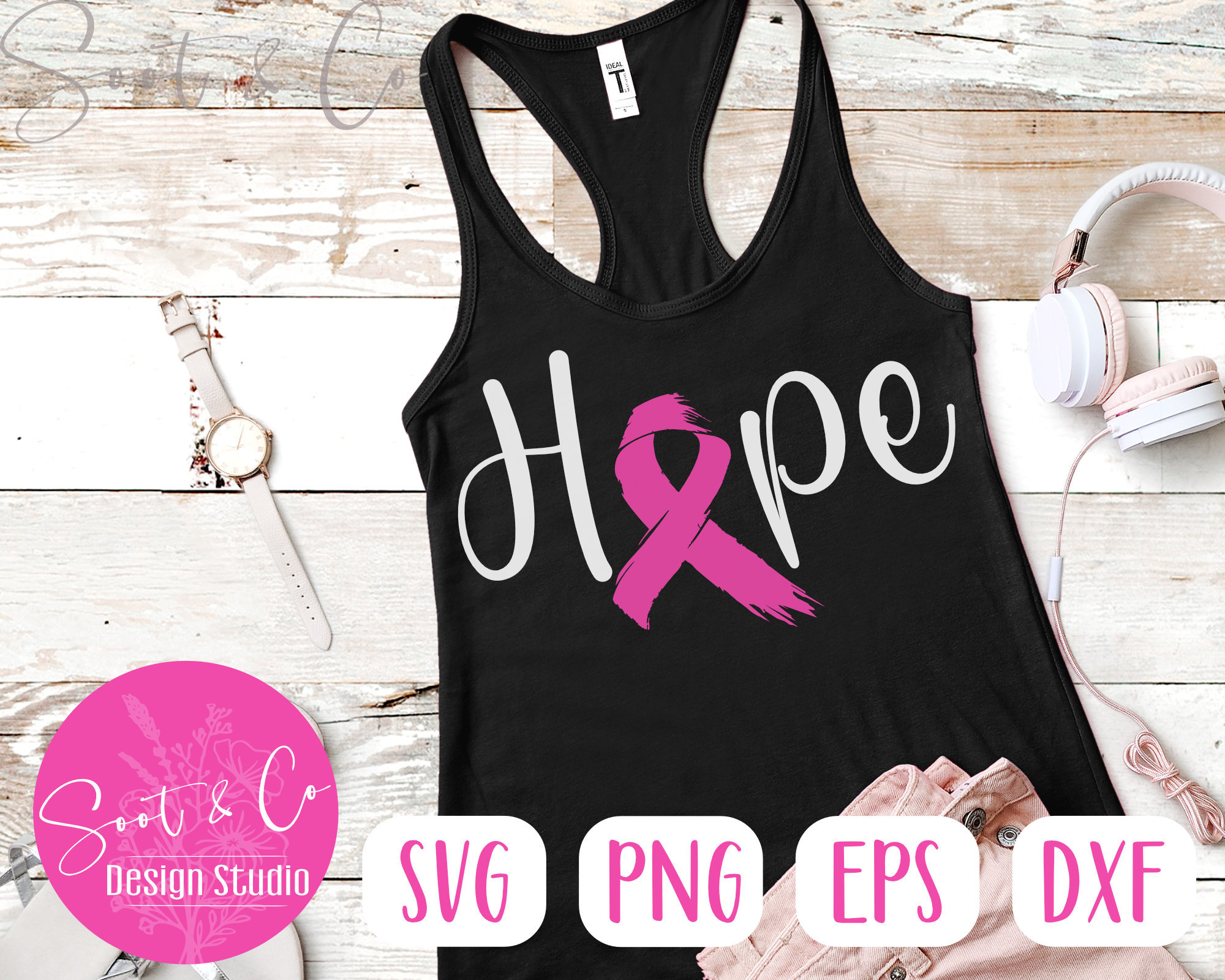 Breast Cancer Ribbon Svg Hope Svg Awareness Shirt Svg Pink - Etsy