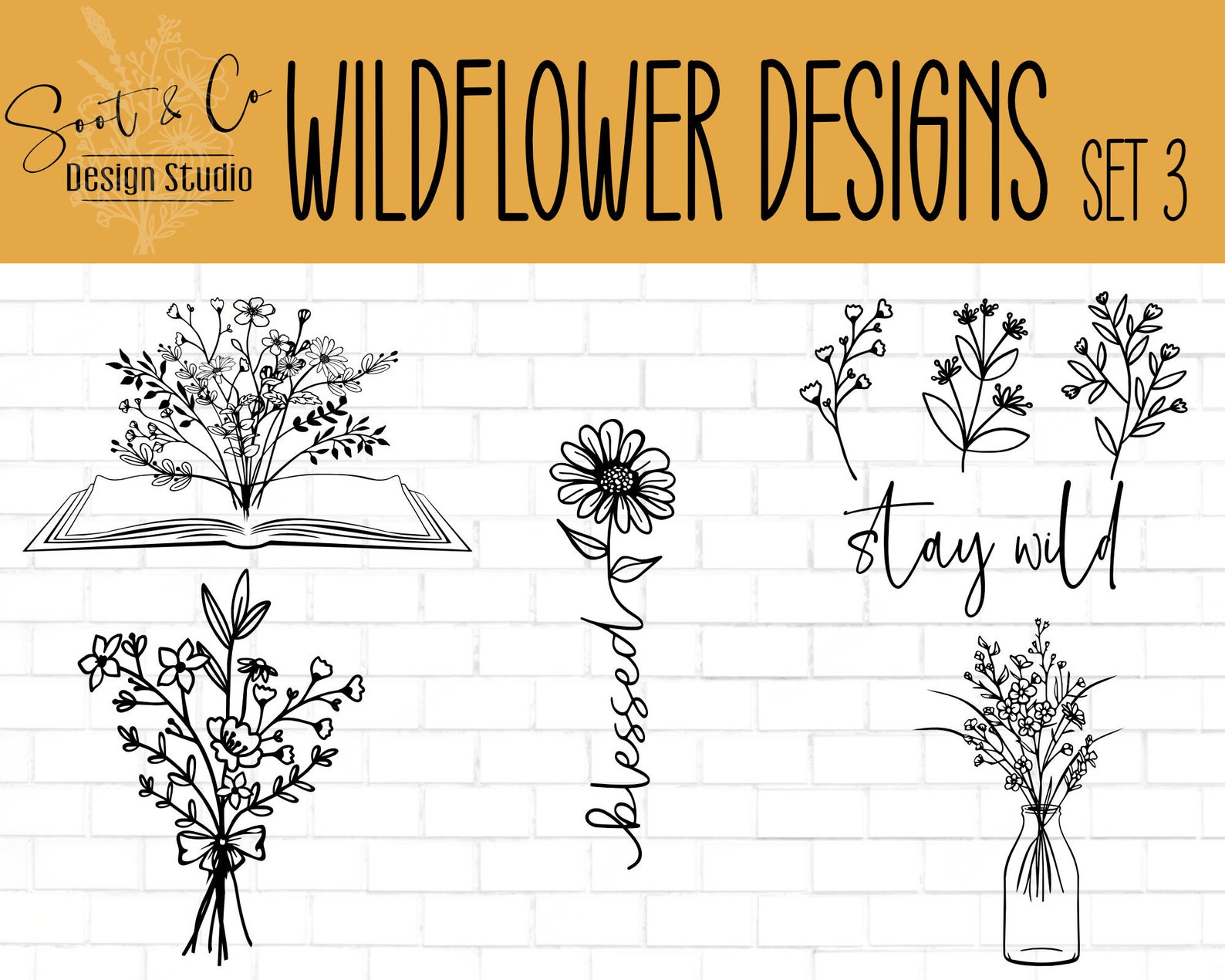 Wildflower SVG Big Bundle Wildflower SVG for Cricut 20 - Etsy