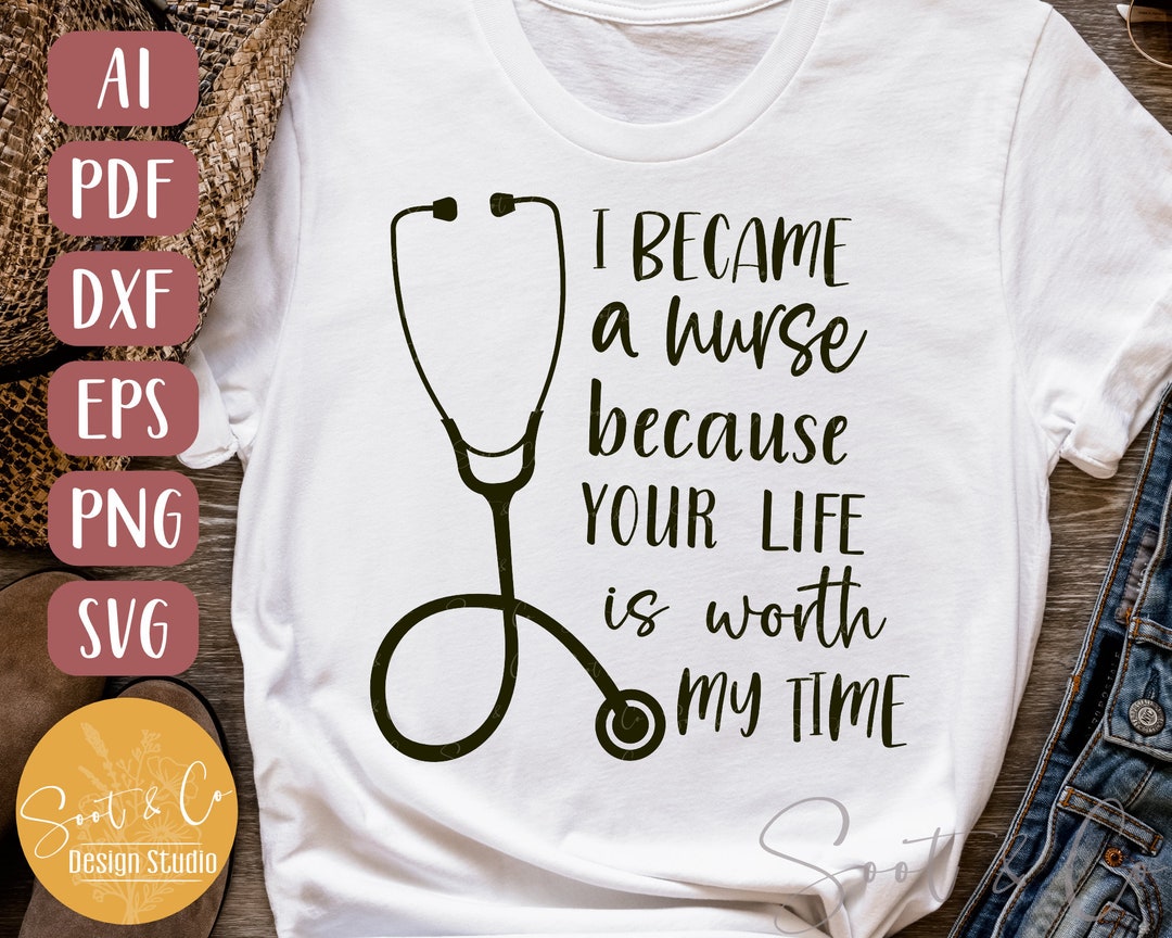 I Became a Nurse SVG, LNP Svg, Nurse Stethoscope Shirt Svg, Nurse ...