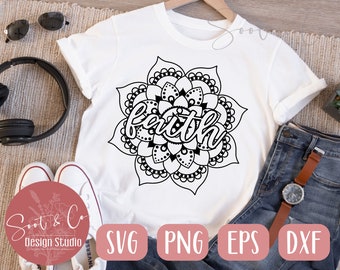 Faith Mandala Svg - Etsy