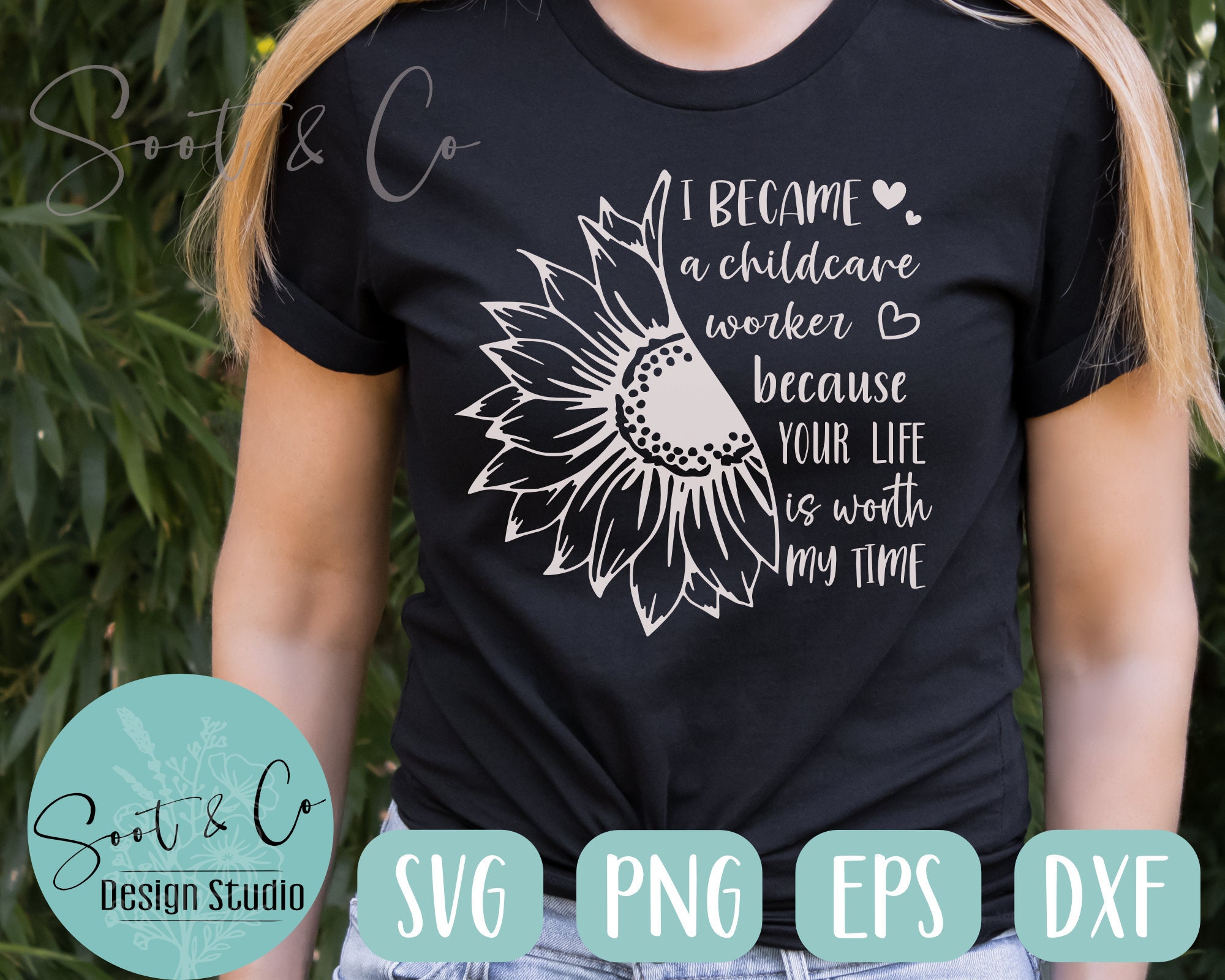 Childcare Worker Svg Shirt Svg Sunflower Svg Childcare - Etsy