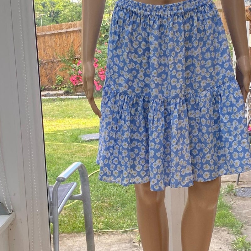 Yellow Tier Skirt - Etsy UK