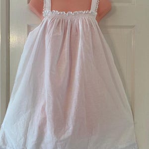 100%pure Cotton Summer Nighty, Natural Quality Muslin Fabric , White ...