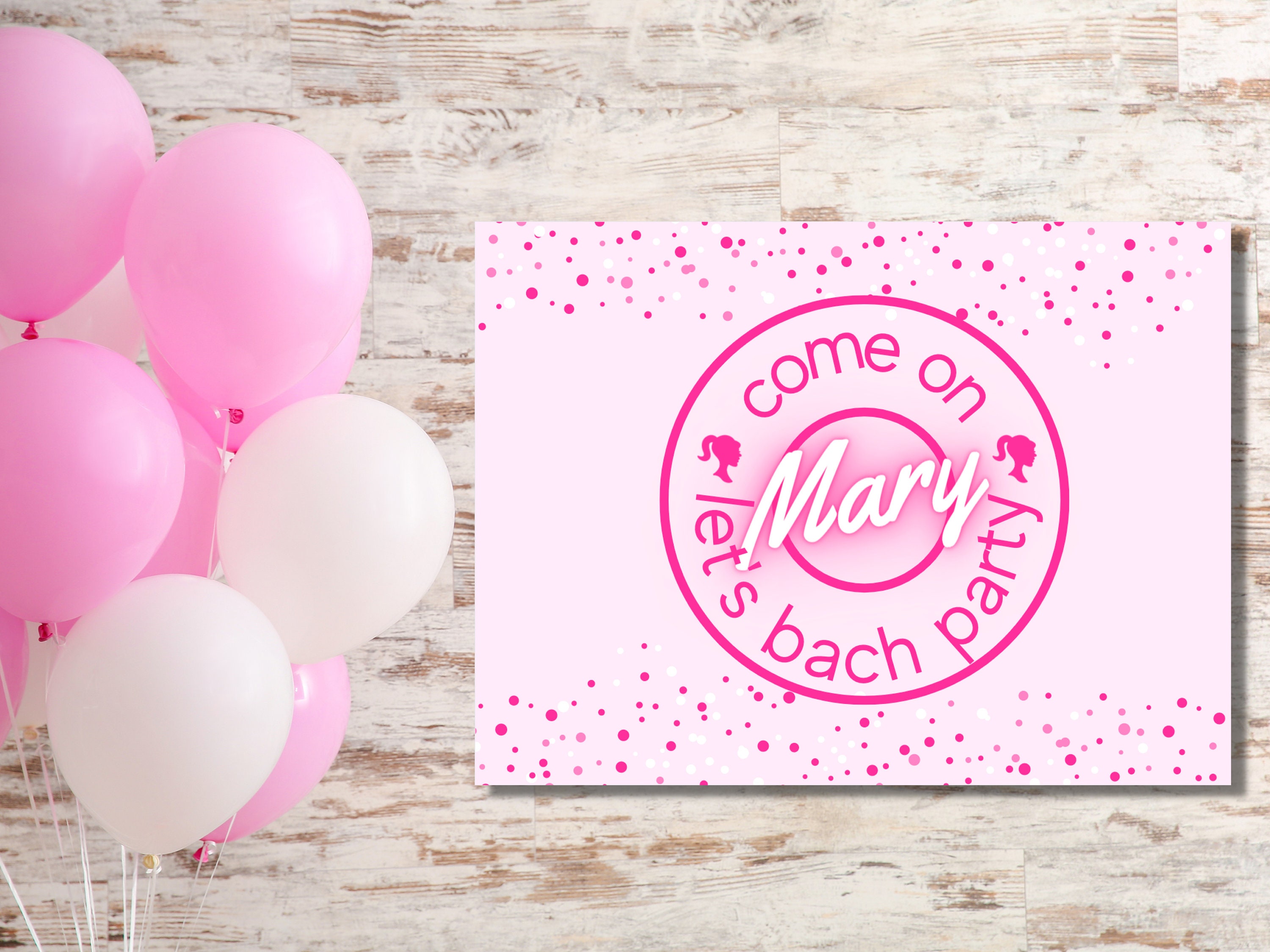 Barbie Themed Bachelorette Party Welcome Signs Two Pretty - Etsy