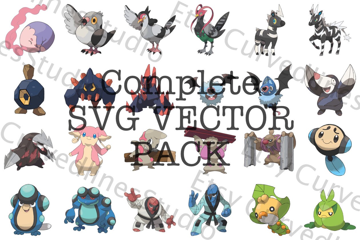 Pokemon Complete 5th Gen SVG Clipart Vector File for Cricut - Etsy