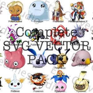 Premium Digimon SVG Clipart Collection O to Q Digital - Etsy
