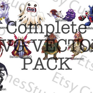 Premium Digimon SVG Clipart Collection A to B Digital - Etsy