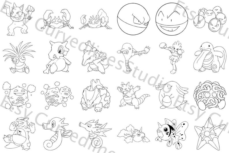 Pokemon completa 1ra generación SVG PNG EPS Archivo para - Etsy España