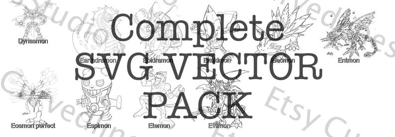 Premium Digimon SVG EPS Collection C to E - Digital Download for Cricut ...