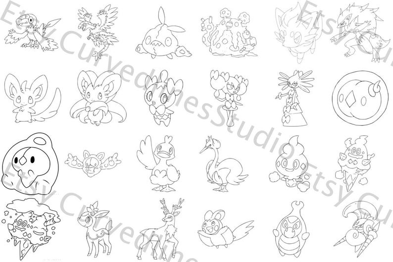 Pokemon Complete 5th Gen SVG Clipart Vector File for Cricut, Banner ...