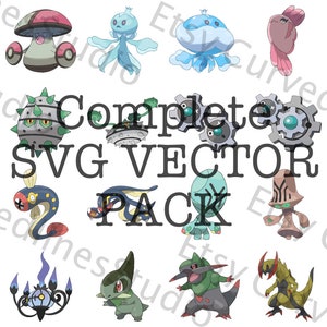 Pokemon Complete 5th Gen SVG Clipart Vector File for Cricut - Etsy