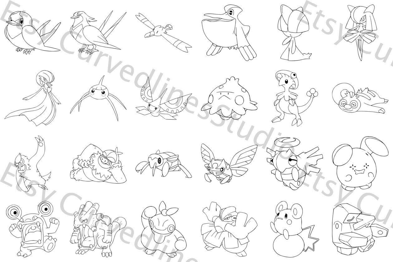 Pokemon Complete 3rd Gen SVG PNG EPS File for Cricut Banner - Etsy ...