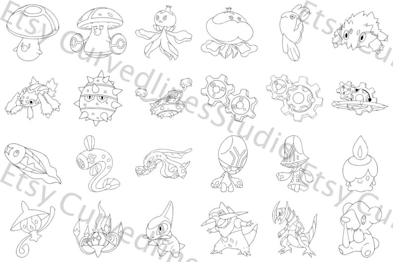 Pokemon Complete 5th Gen SVG Clipart Vector File for Cricut, Banner ...