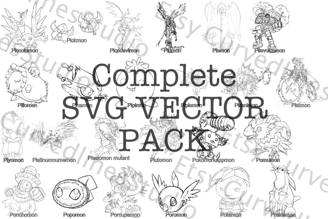 Premium Digimon SVG EPS Collection O to Q - Digital Download for Cricut ...