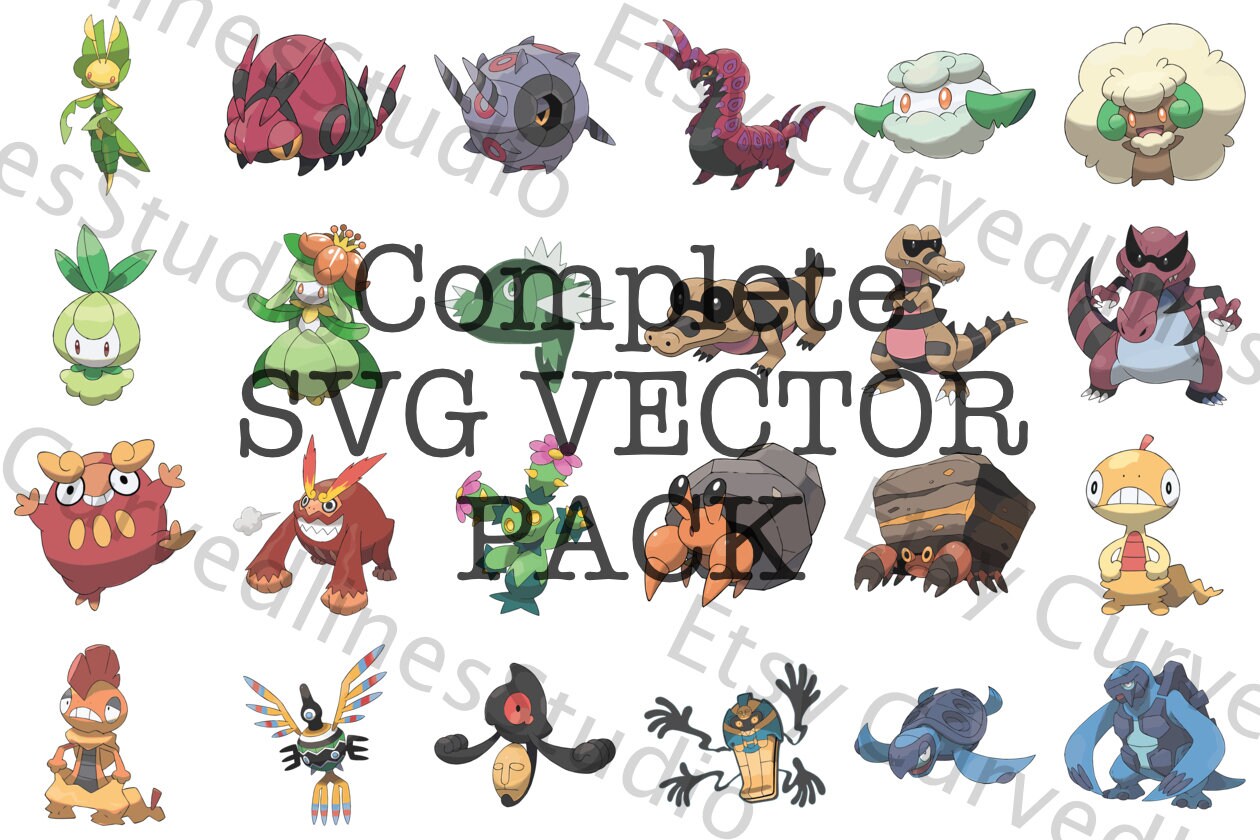 Pokemon Complete 5th Gen SVG Clipart Vector File for Cricut - Etsy