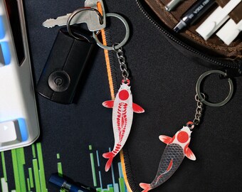 Resin Koi Fish Keychain - Etsy