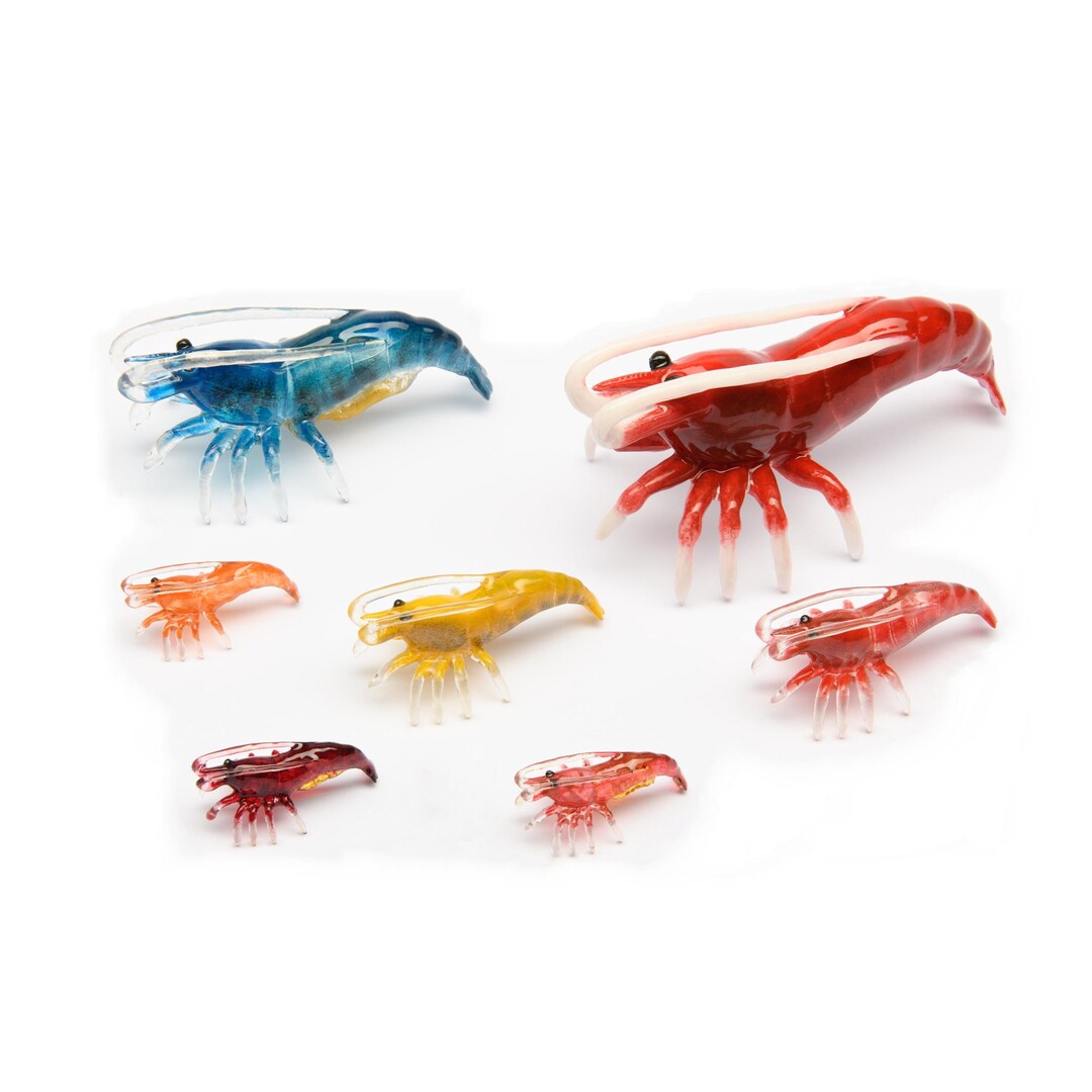 Cherry Shrimp Resin Figurine – Hand-painted Mini Sculpture, 2–15 Cm ...