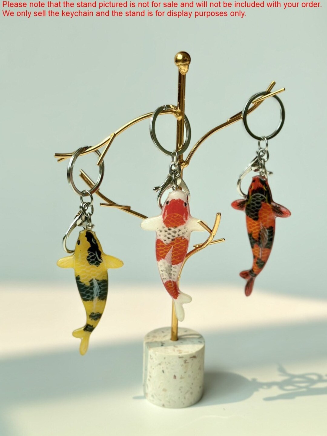 Colorful Koi Fish Keychain Lucky Carp Key Ring Lucky Charm - Etsy