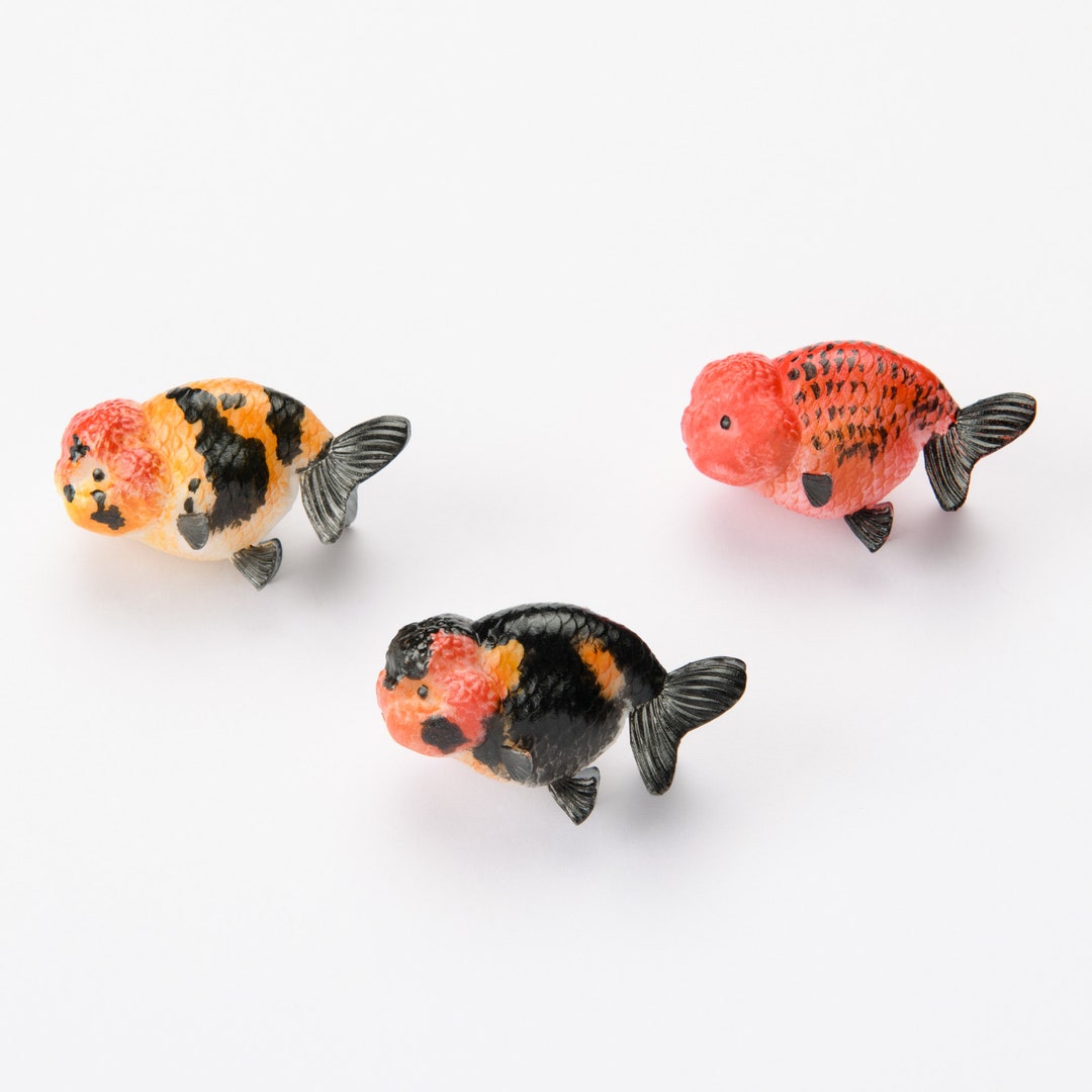 6 CM Ranchu Goldfish Figure opal Collection Resin Figure Collectibles ...