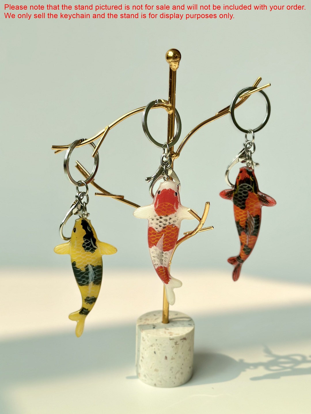 Colorful Koi Fish Keychain Lucky Carp Key Ring Lucky Charm - Etsy