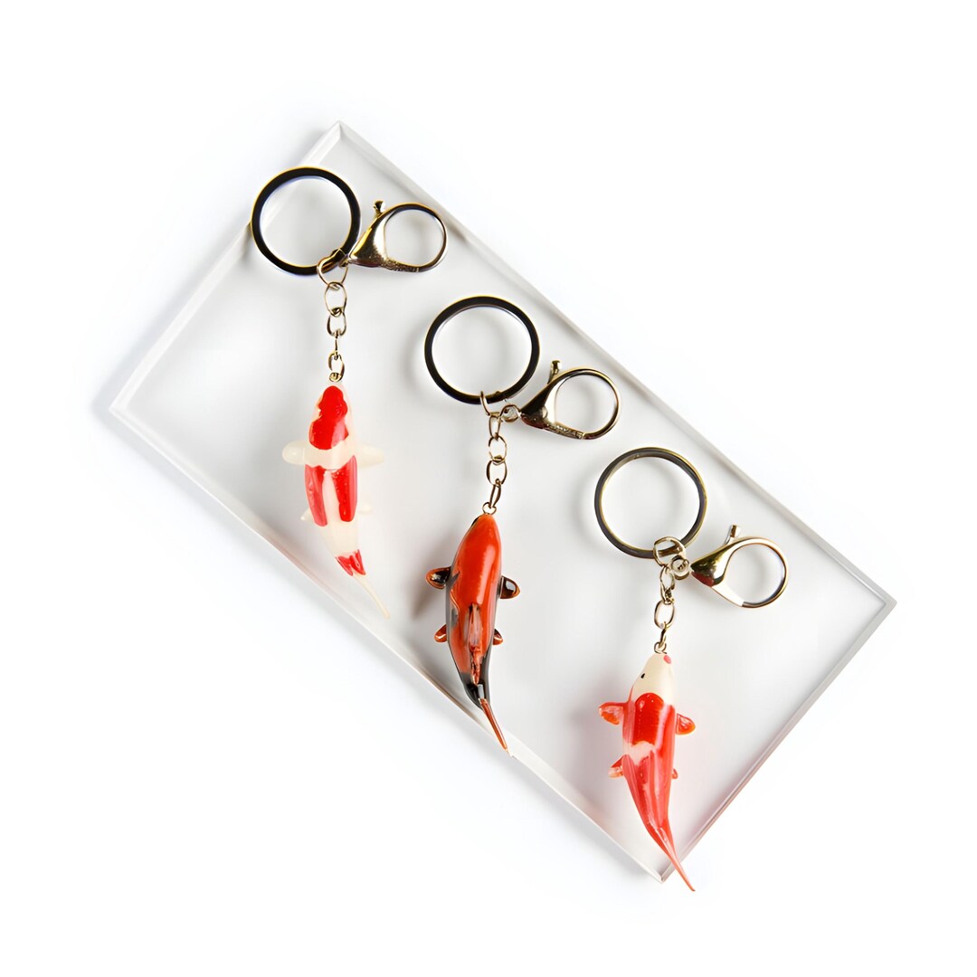 Realistic Koi Fish Keychain – Handmade Resin Art – Unique Pendant or ...