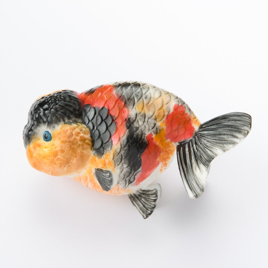 9 CM Ranchu Goldfish Figure opal Collection Resin Figure Collectibles ...