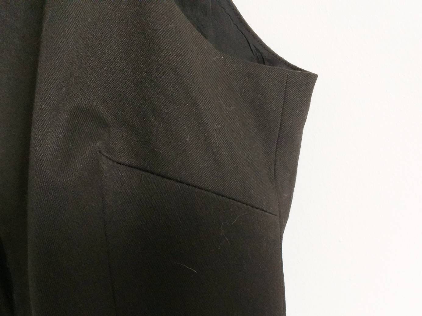 Black Woven Vest, Vest With Hooks, Classic Womens Vest, Uniform Vest ...