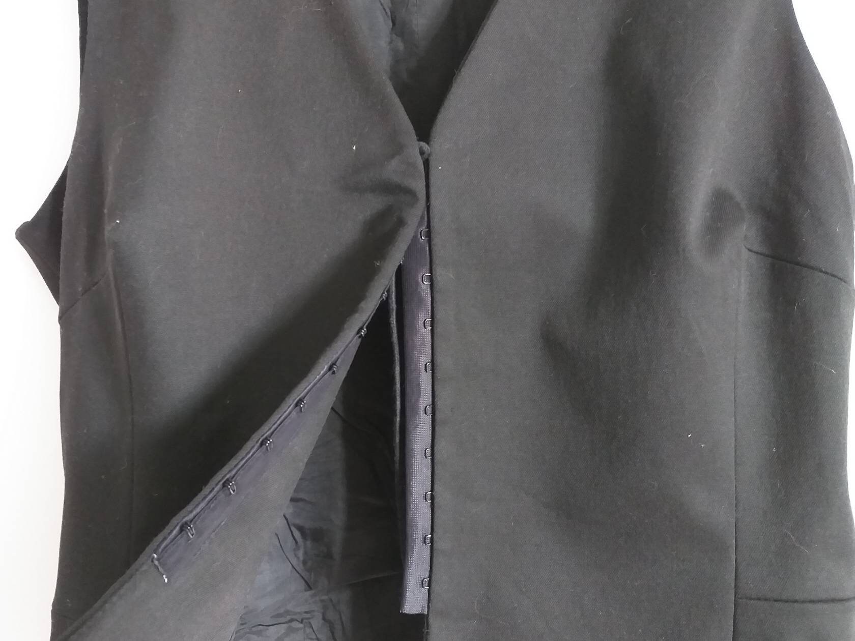 Black Woven Vest, Vest With Hooks, Classic Womens Vest, Uniform Vest ...