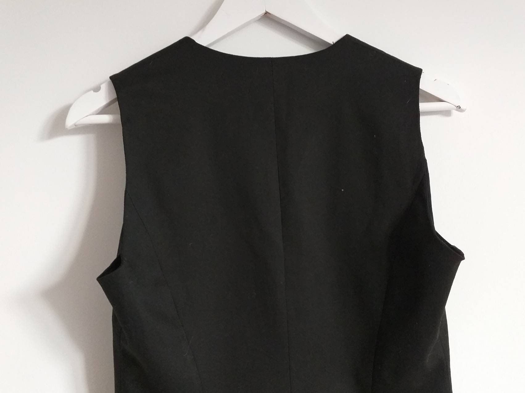 Black Woven Vest, Vest With Hooks, Classic Womens Vest, Uniform Vest ...