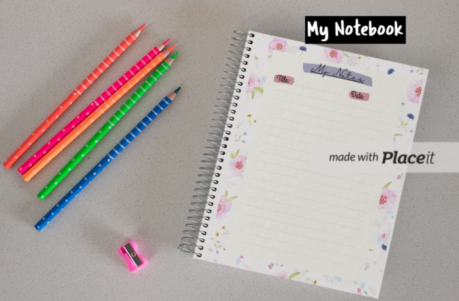 Cute Floral Notepad Cute Pinky Floral Notepad - Etsy