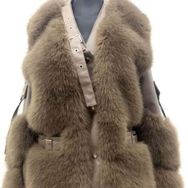 Fluffy Leather Jacket Women - Etsy